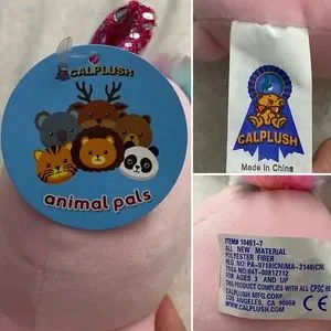 Calplush | Toys | Calplush Pink Unicorn Baby Toy Animal Pals Plush ...